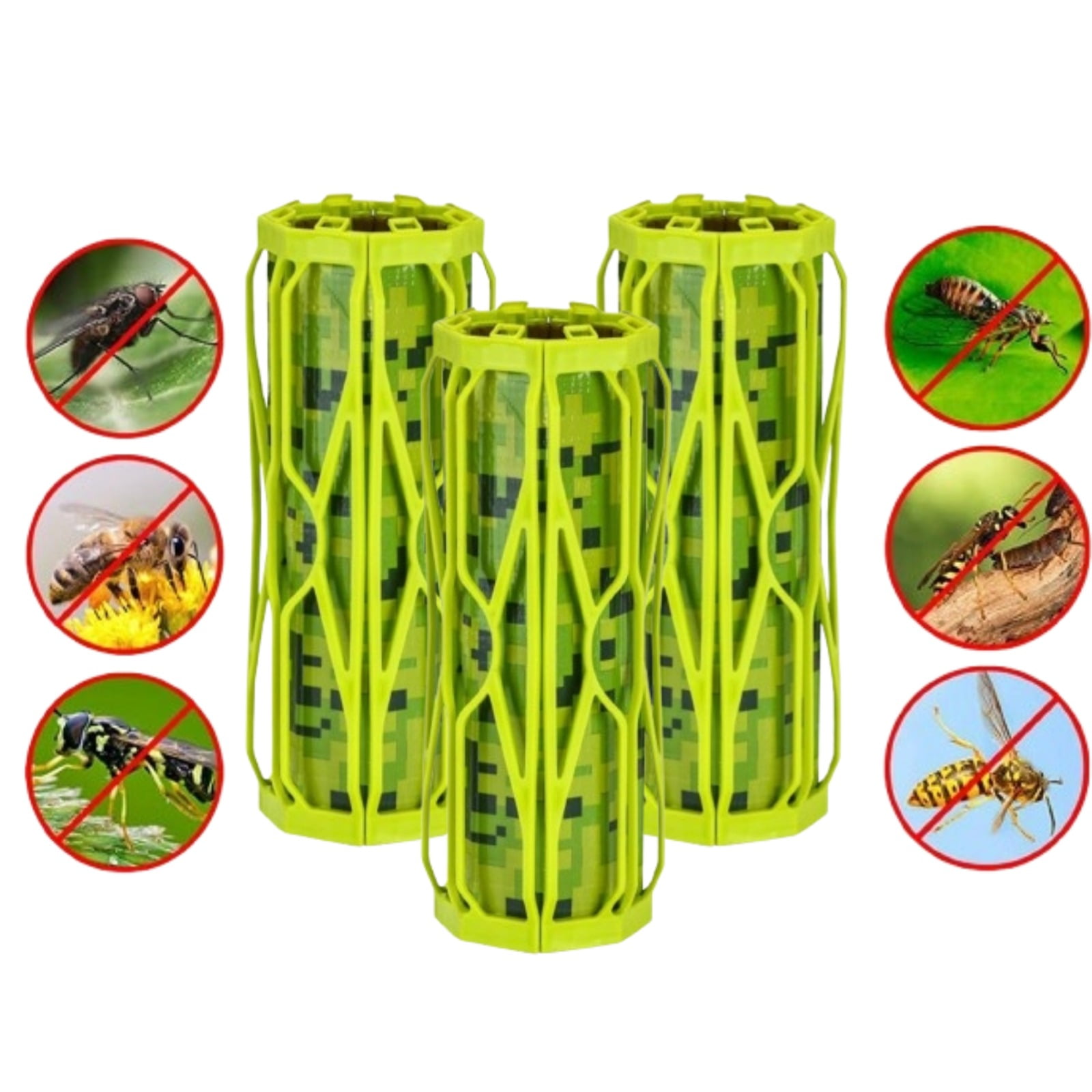 Born Pettry 3 Pcs Wasp Traps Outdoor Hanging, Bee Baits Wasp Deterrent ...