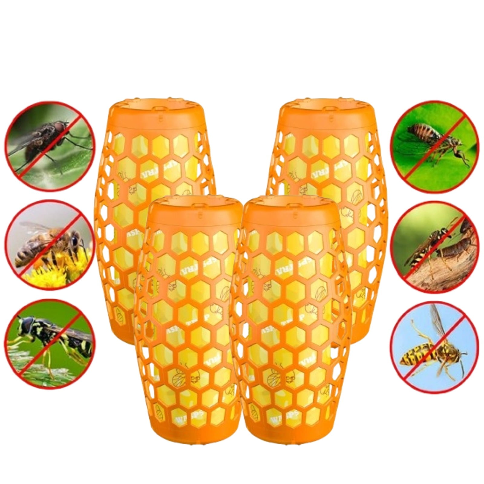 Born Pettry 4 Pack Wasp Traps Bee Baits,Carpenter Bee and Hornet ...