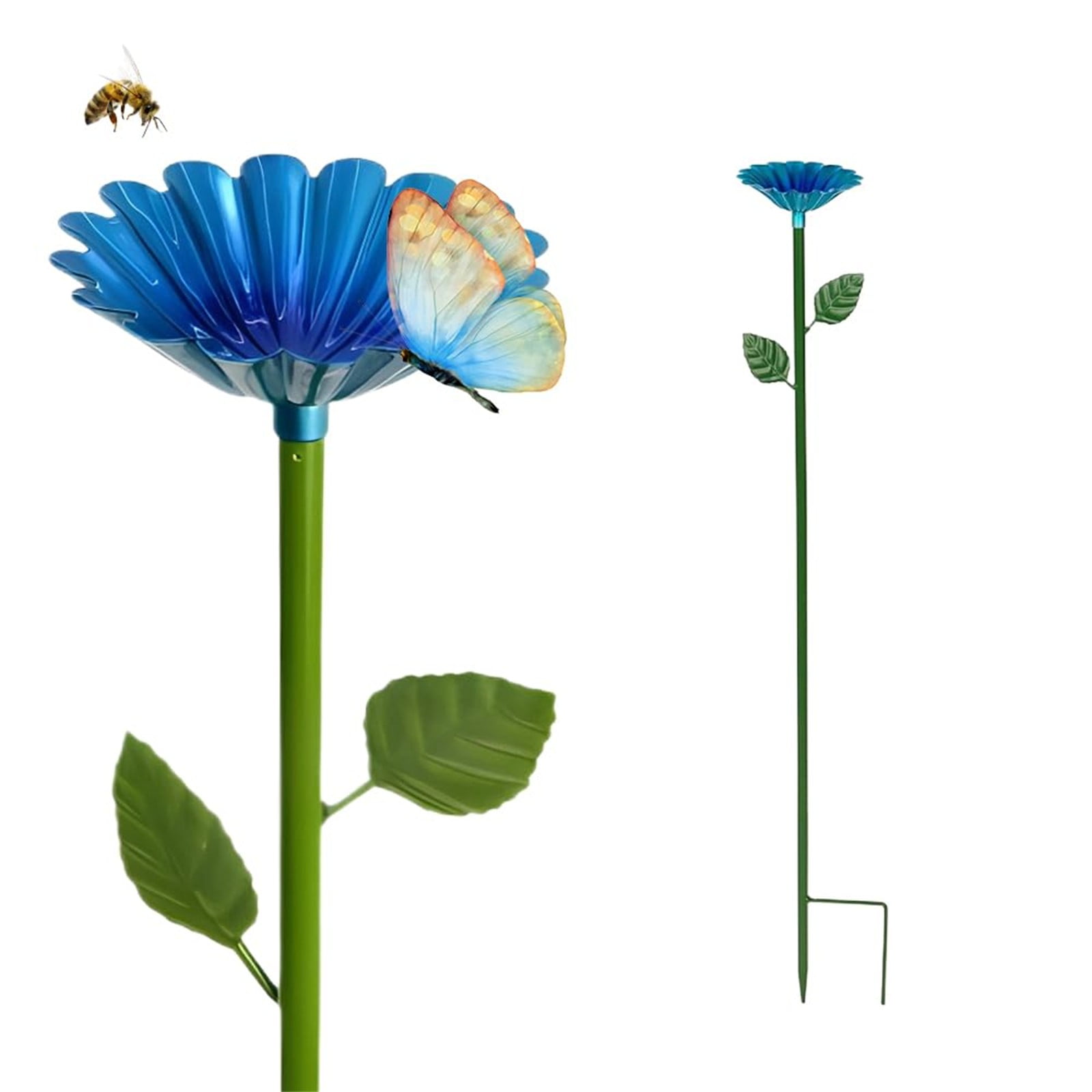 Born Pettry Bee Watering Station – Metal Flower-Shaped Bee Cups for ...