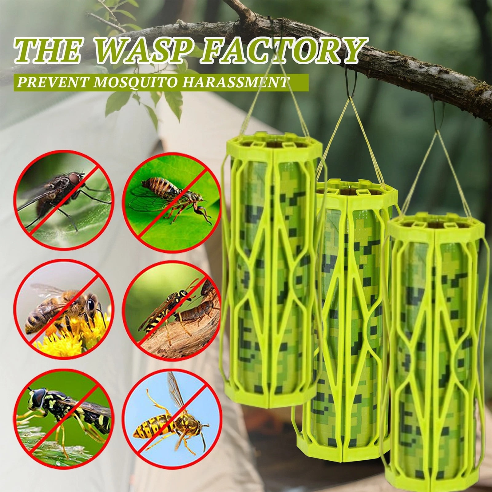 Born Pettry Outdoor Hanging Wasp Trap, Outdoor Hanging Waterproof ...