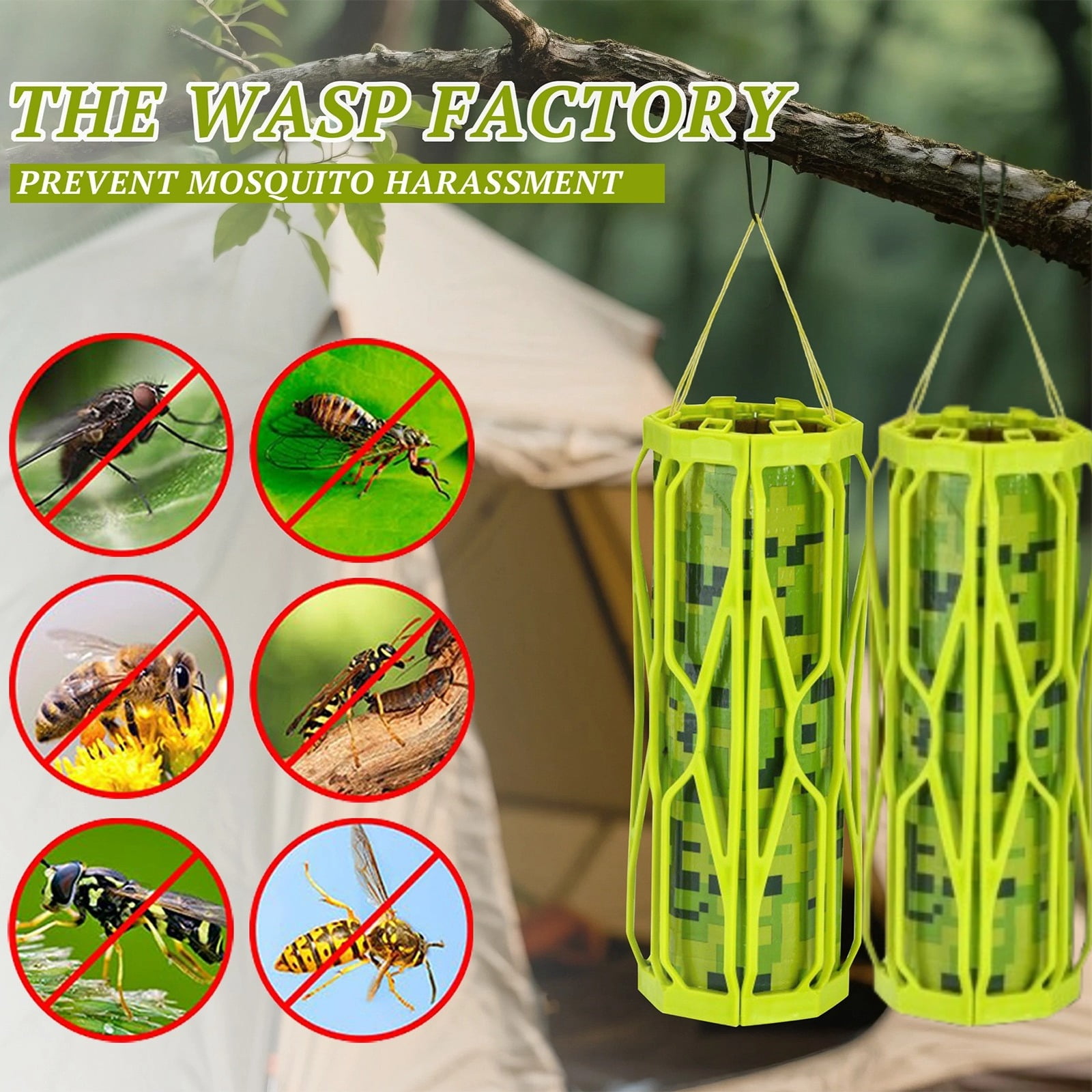 Born Pettry Wasp Traps Outdoor Hanging, Sticky Yellow Jacket Trap ...