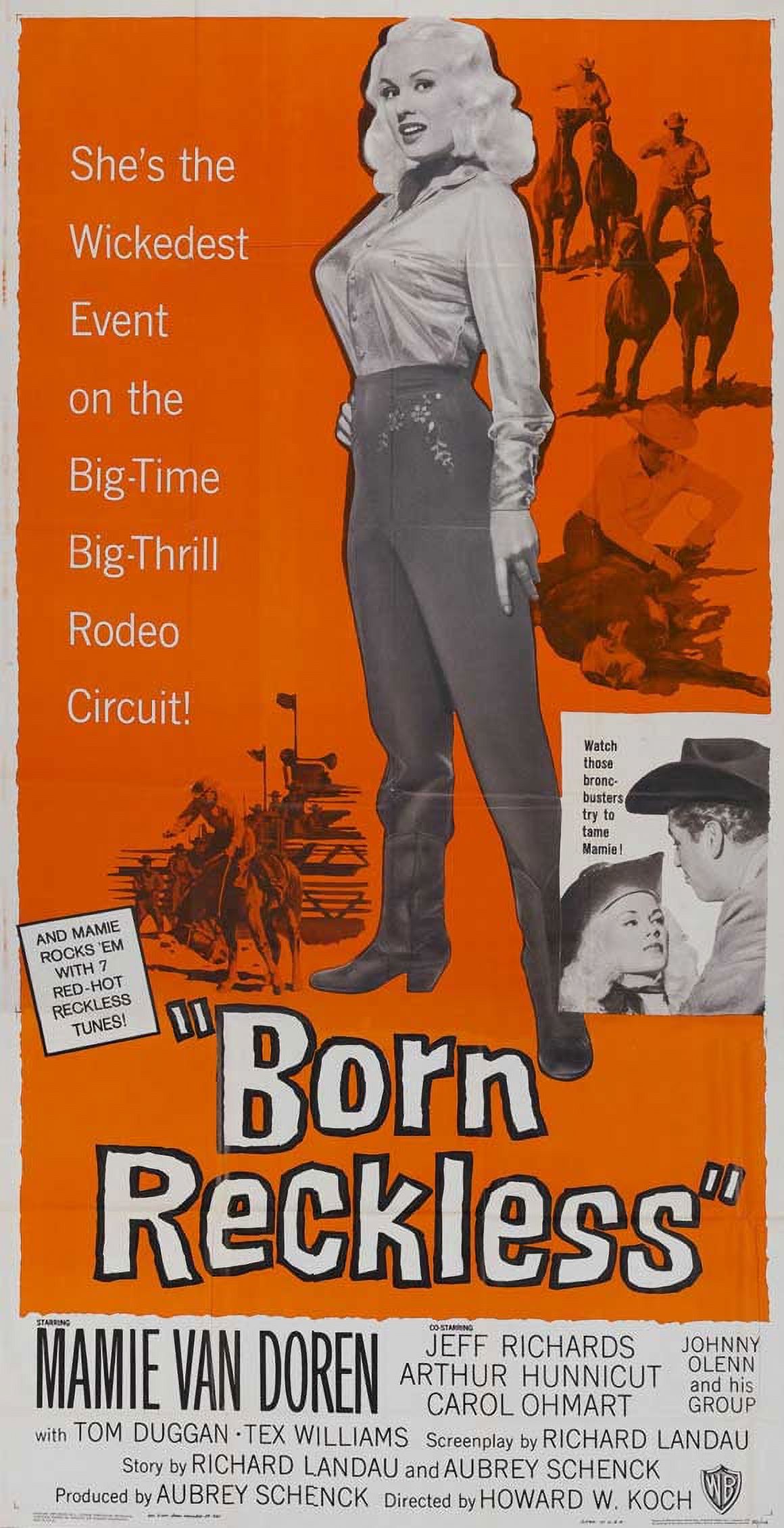 Born Reckless Poster Movie 20 X 40 In 51cm X 102cm Mamie Van Doren