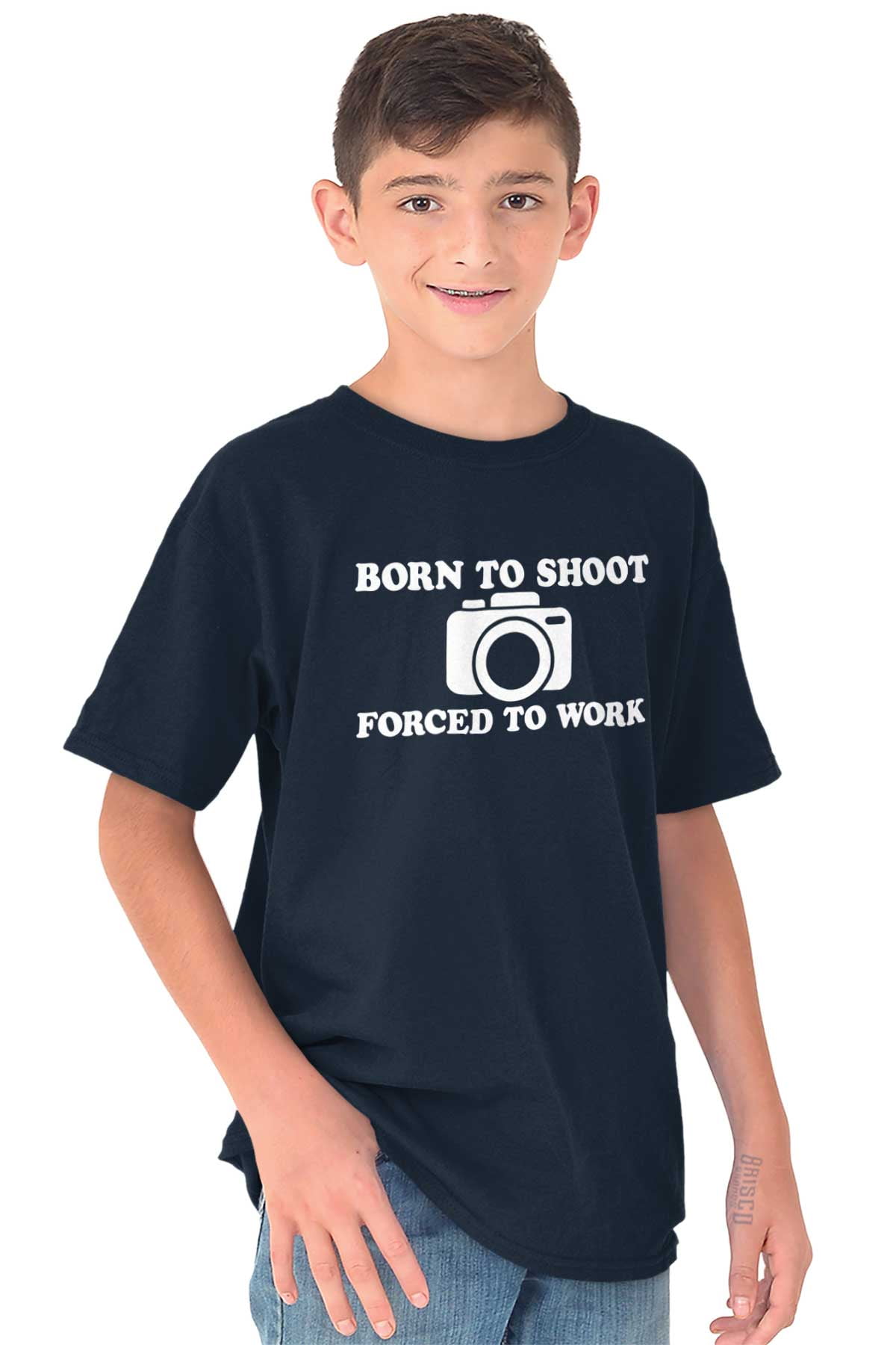 Born Shoot Forced Work Photographer Crewneck T Shirts Boy Girl Teen ...