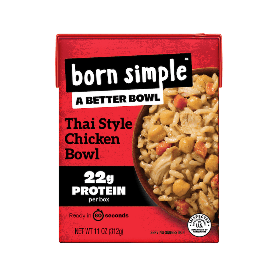 Born Simple Thai-Style Chicken Bowl, 11 oz Shelf-Stable Box - Walmart.com