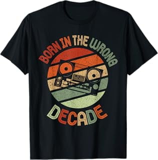 Born The Wrong Decade Girl Boy Kids 70s 80s 90 Disco Costume T-Shirt ...