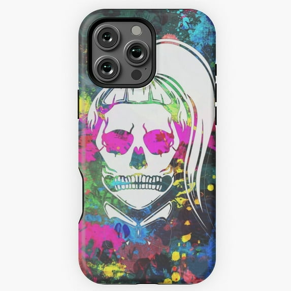 Born This Way Neon Paint Skeleton Phone Case for iPhone 16 15 14 13 12 ...