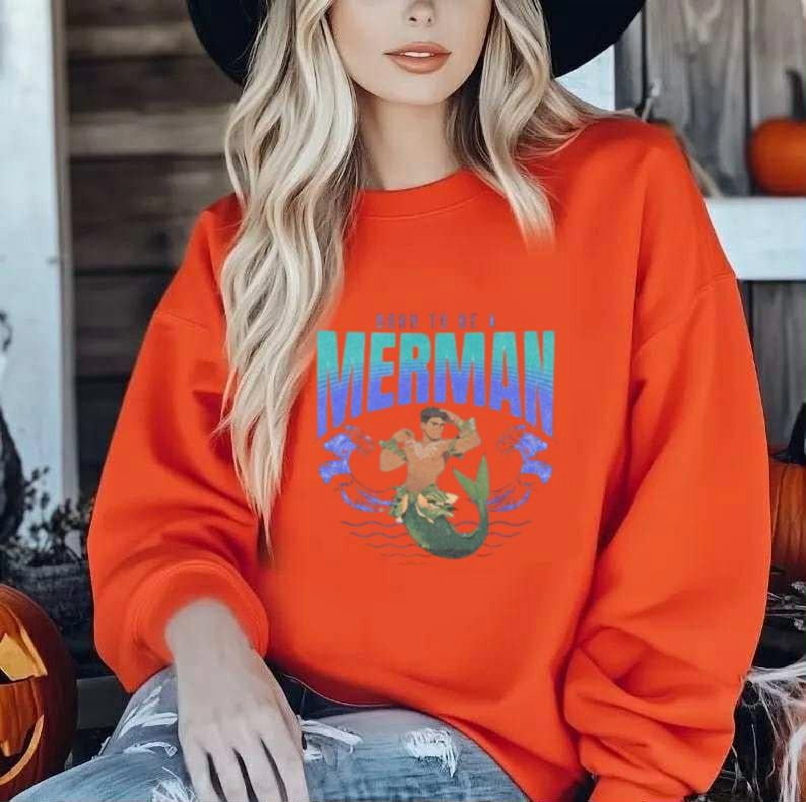 Born To Be A Merman Funny Fantasy Retro Ocean Beach Lover Sweatshirt ...