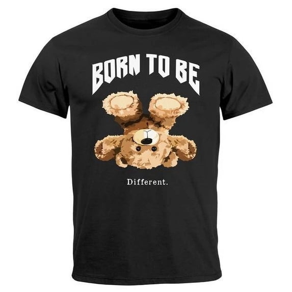 Born To Be Different Lettering Bear Bear Teddy Tshirt, Unisex T-Shirt ...