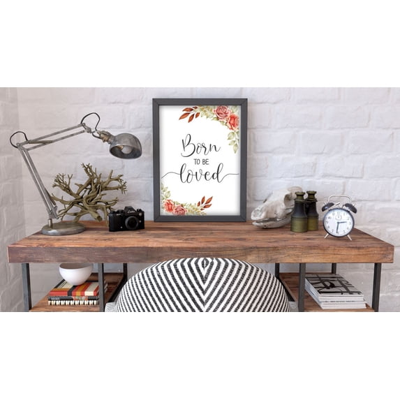 Born To Be Loved Christian Quotes Inspiring Wall Art Motivation Print ...