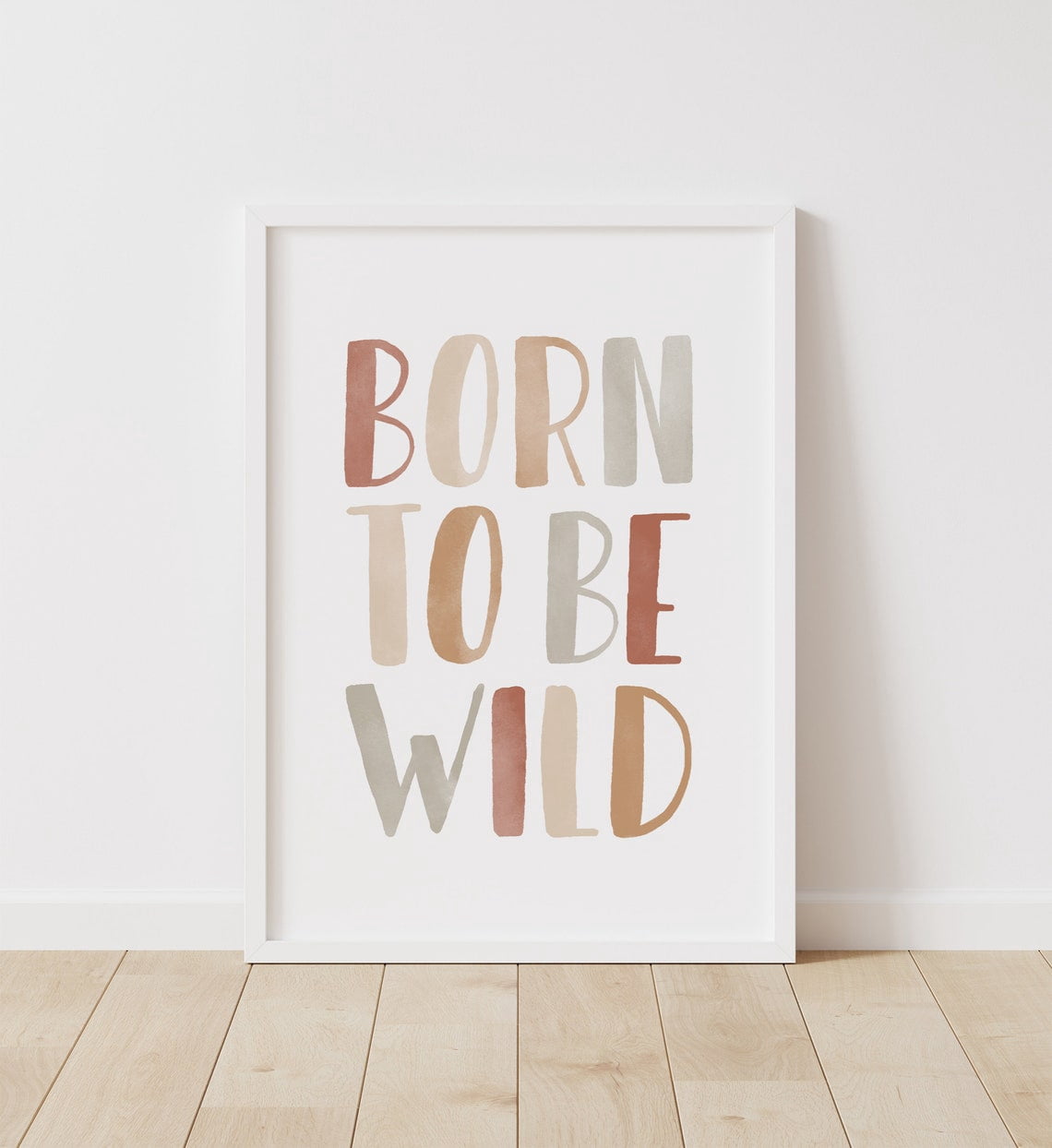 Born To Be Wild Poster Boho Nursery Decor Boys Room Quote Wall Art ...