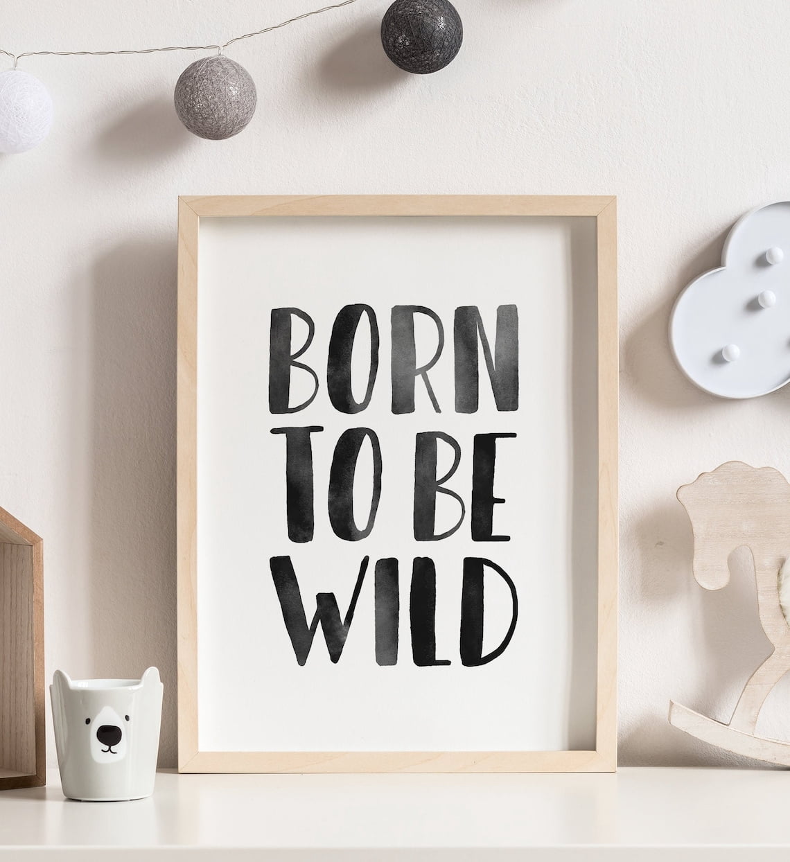 Born To Be Wild Poster Woodland Nursery Decorbaby Boy Room Decor ...