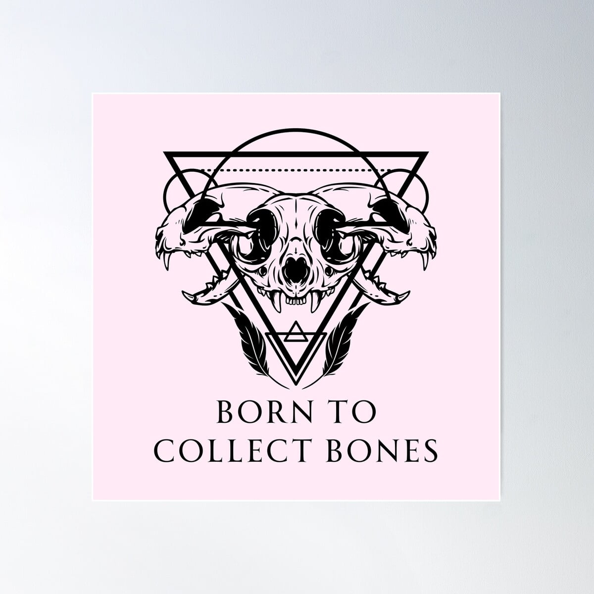 Born To Collect Bones #Taxidermy #Skull #Bones Poster Wall Art, Modern Wall Decor For Living ...