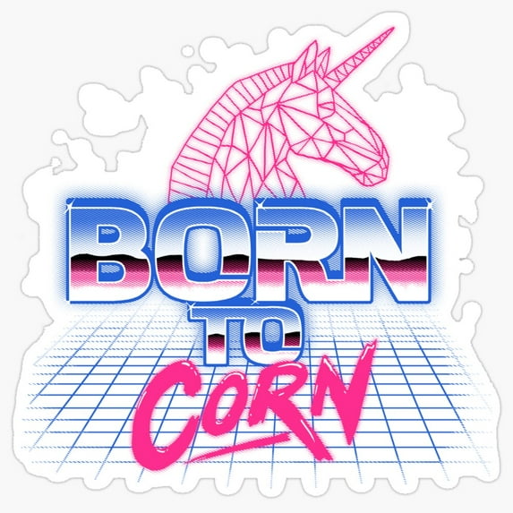 Born To Corn Sticker Phone Decal Water Bottle Stickers Car Decals ...