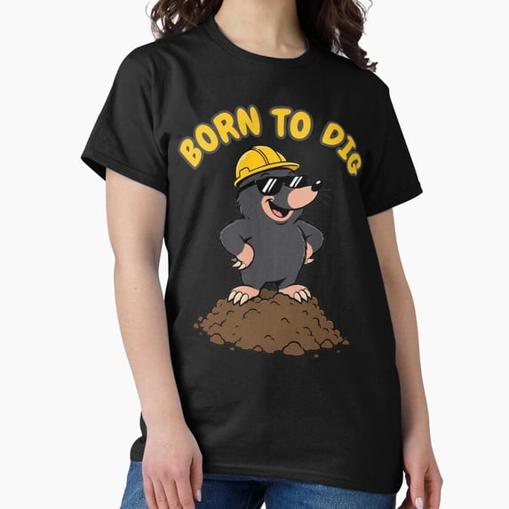 Born To Dig – Cute Gardener Humor Design H5484, for Unisex – Extended ...