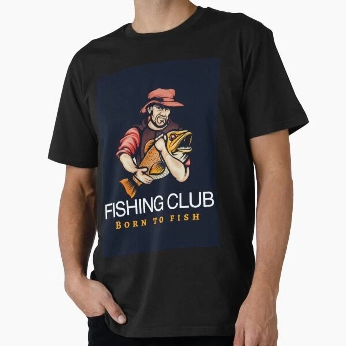 Born To Fish : Fishing Club Logo T-Shirt S-5XL - Walmart.com