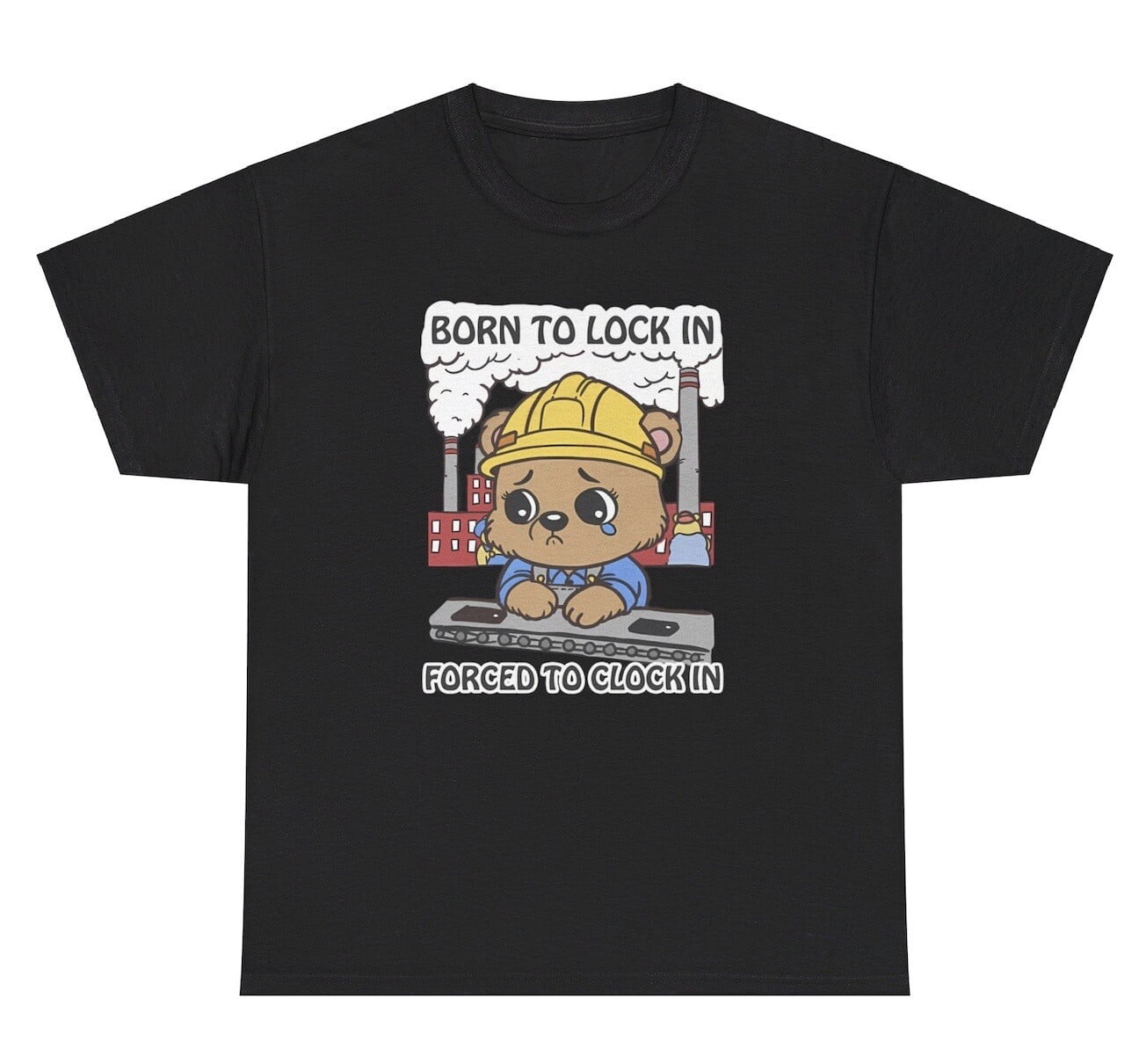 Born To Lock In Forced To Clock In T Shirt Funny Hustler 9 to 5 Gen Z ...