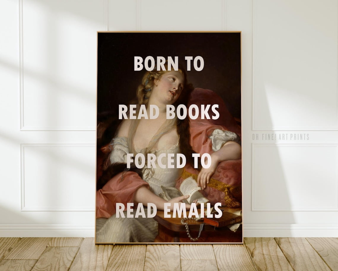 Born To Read Books Bookish Poster Unframed Paper Print - Walmart.com