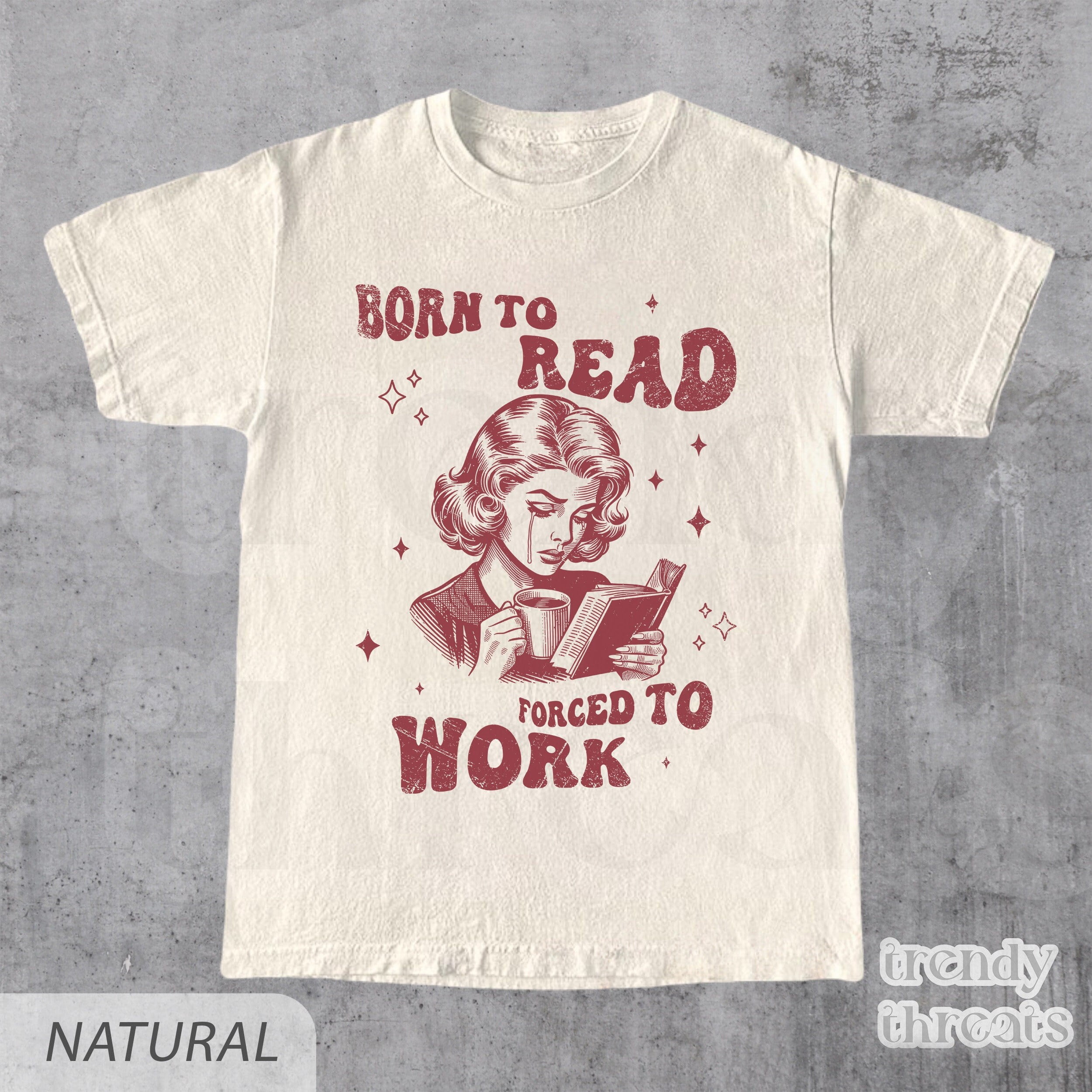 Born To Read T-Shirt Funny Reader Book Addict, Book Lover, Retro ...