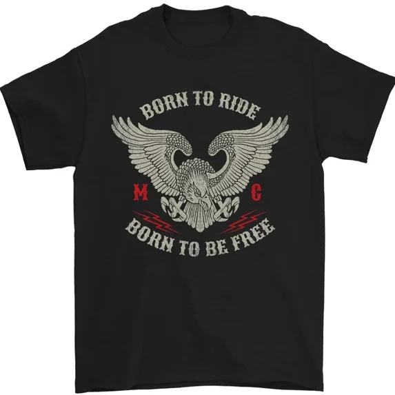 Born To Ride Biker Motorcycle Motorbike Mens S-5XL T-Shirt - Walmart.com