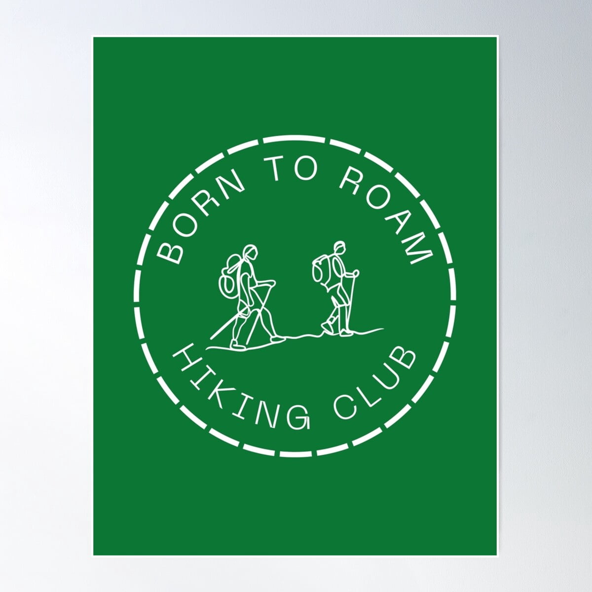 Born To Roam Camping Hiking Poster Wall Art, Modern Wall Decor For ...