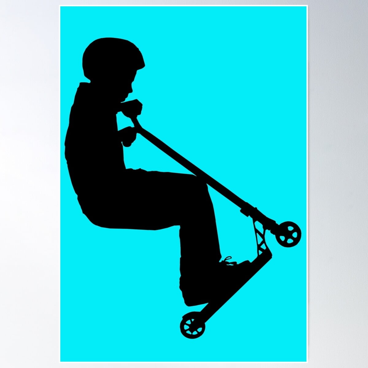 Born To Scoot - Stunt Scooter Boy Poster Wall Art, Modern Wall Decor ...