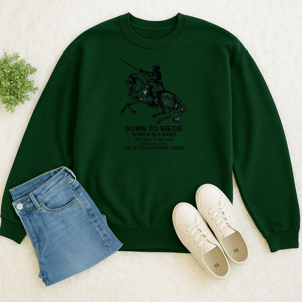 Born To Siege Gaming Inspired Retro Casual Style Graphic Print Cozy ...