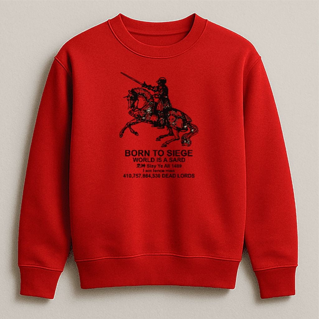 Born To Siege Retro Gaming Inspired Graphic Casual Style Print ...