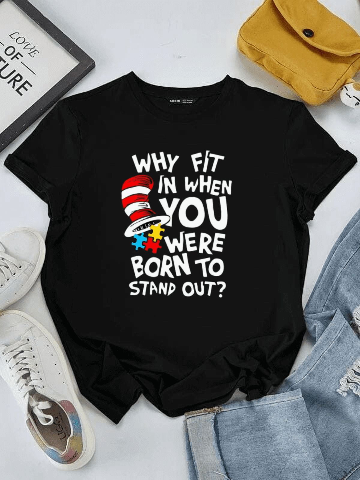 Born To Stand Out Positive Quote Lettering Retro Graphic Unisex T-Shirt ...