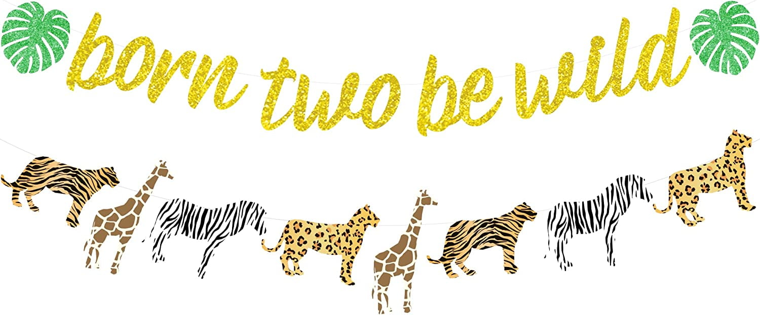 Wild Two Leopard Zebra Decor - Jungle Safari Theme Party Supplies for ...