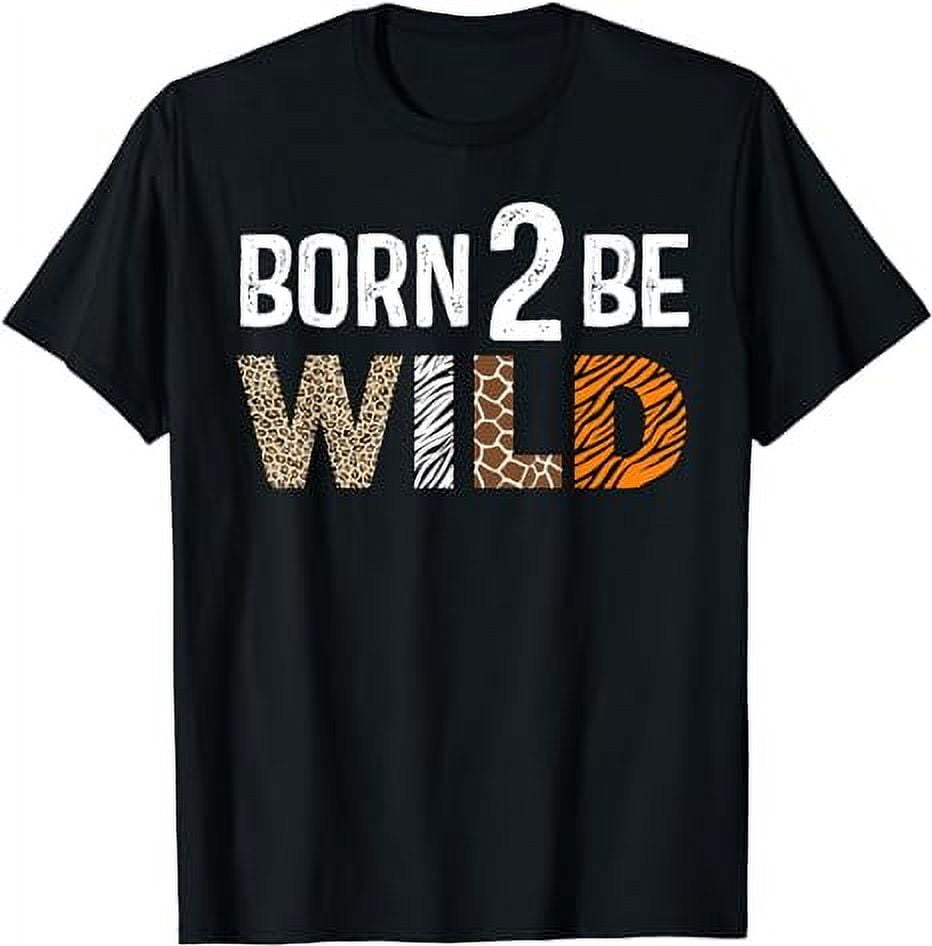 Born Two be Wild Zoo Birthday Safari Jungle Family Matching T-Shirt ...