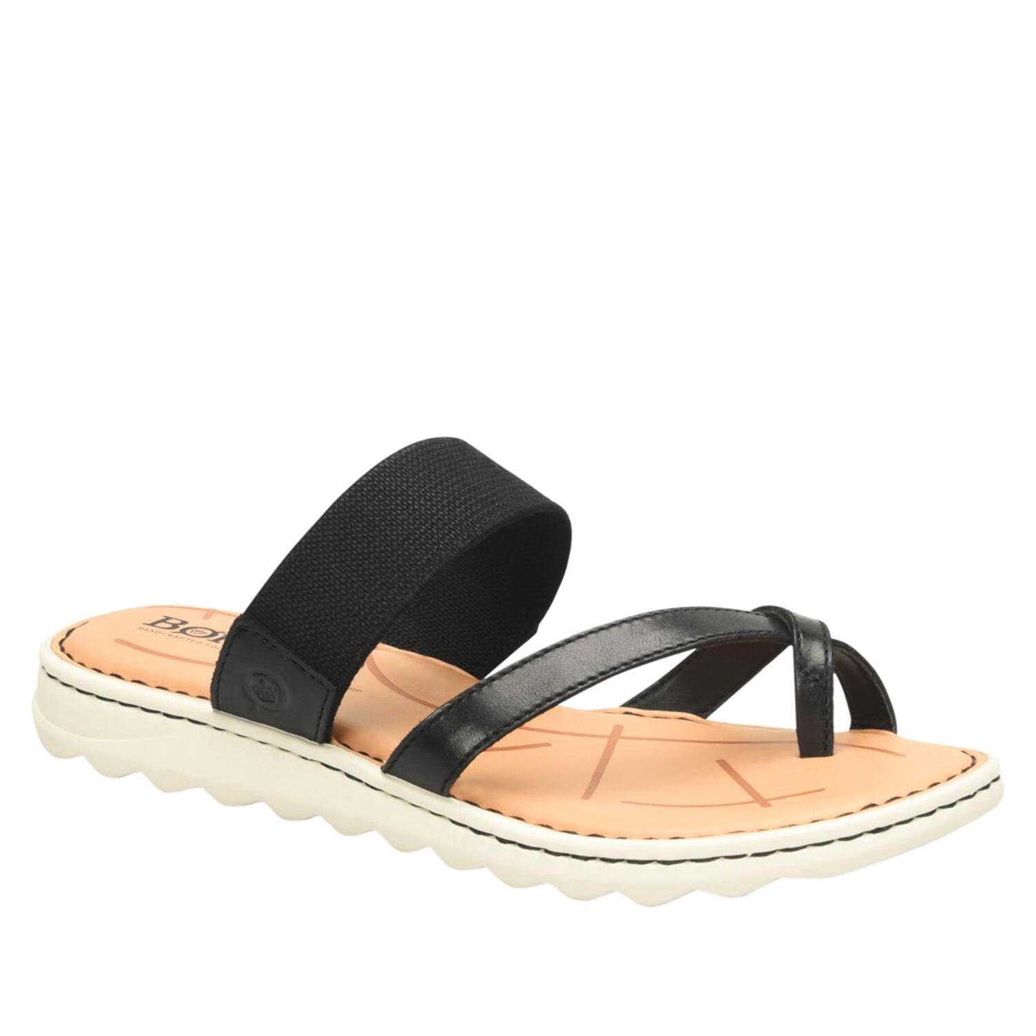 Born Womens Bay Leather Toe Loop Thong Sandals - Walmart.com