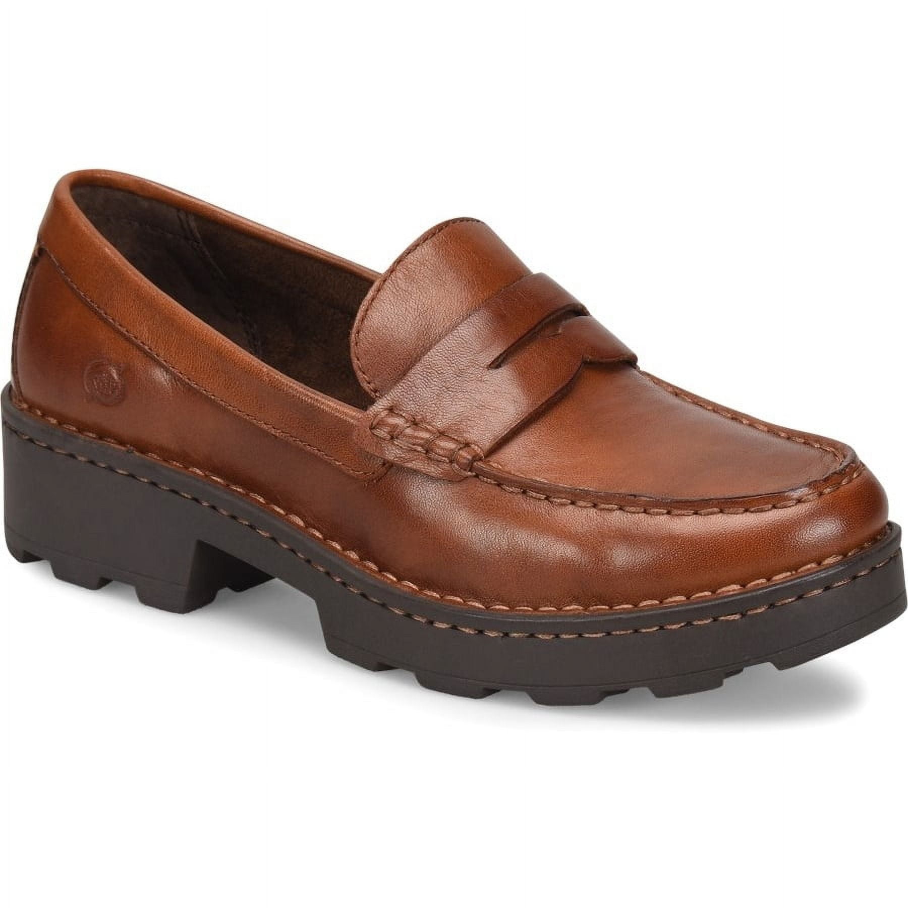 Born Womens Carrera Penny Loafer Brown Full Grain Leather BR0041706 7.5 ...