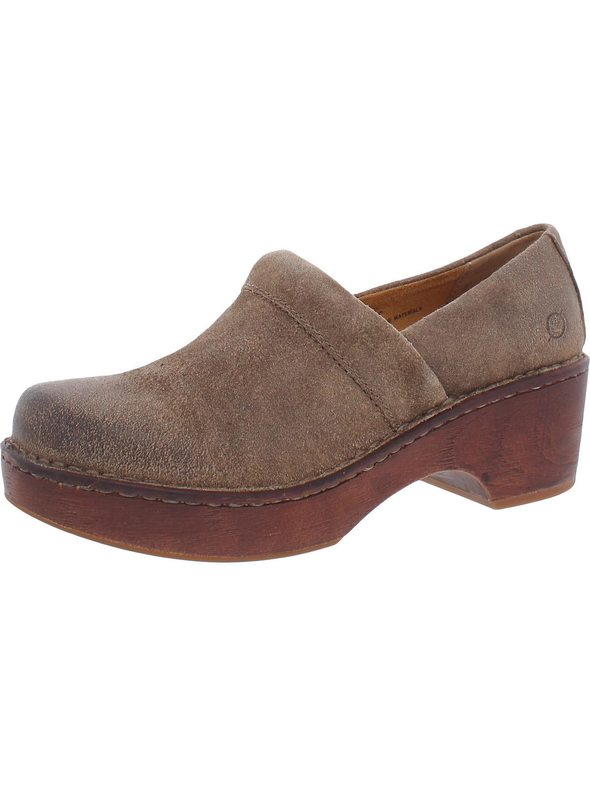Born Womens Freya Slip On Leather Clogs - Walmart.com