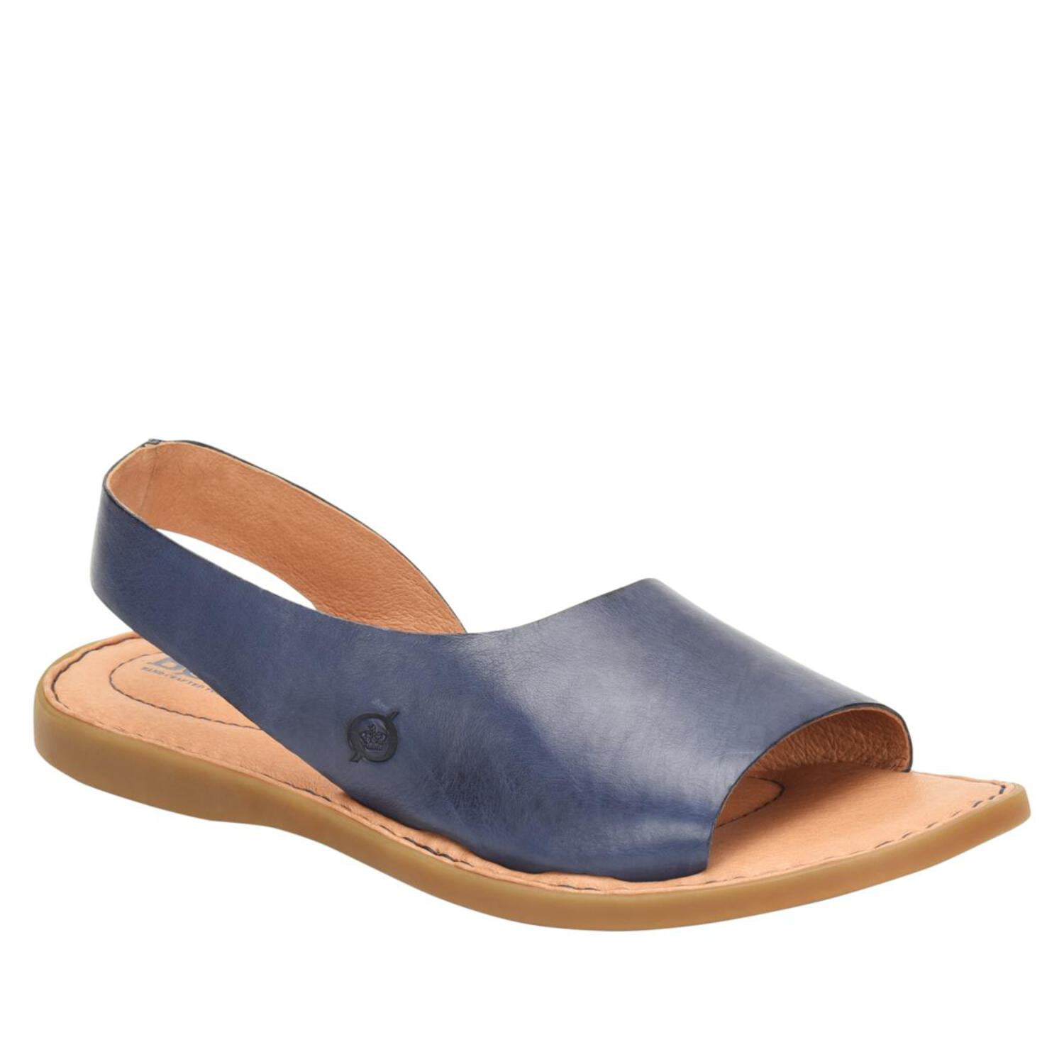 Born Womens Inlet Leather Slip On Flat Sandals - Walmart.com