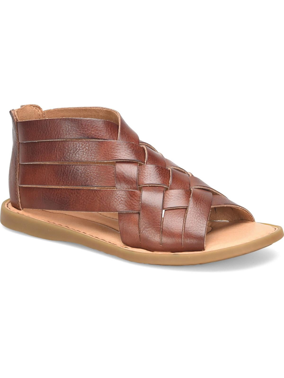 Born Womens Iwa Woven Leather Flat Gladiator Sandals - Walmart.com