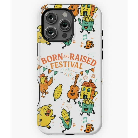 Born and Raised Bash Dancing Corn Chicken Phone Case for iPhone 16 15 ...