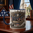 Born in 1966 Mug Vintage Year Badge with Eagle Navy Handle Birthday ...