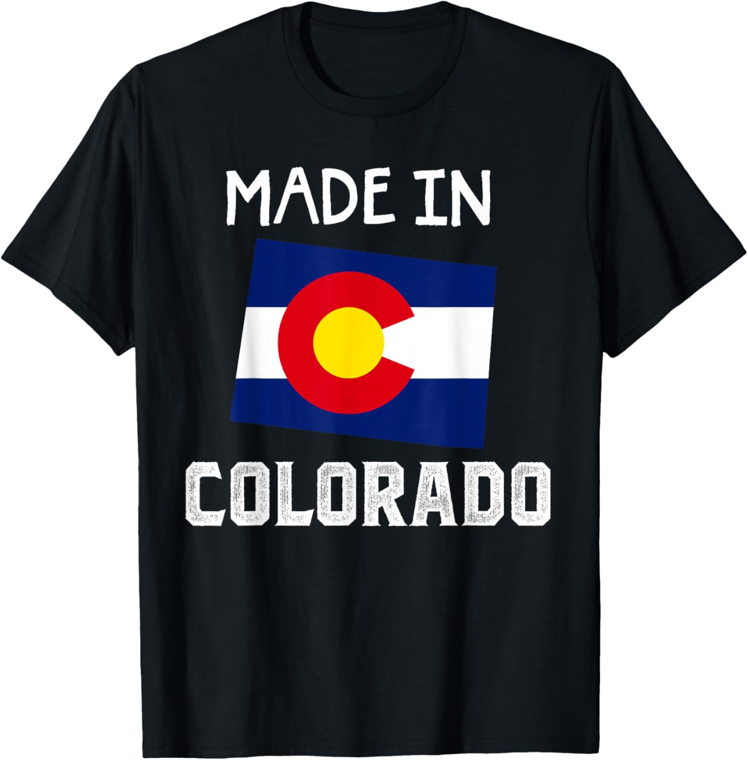 Born in Colorado Denver Map Flag CO Souvenir Mountain T-Shirt - Walmart.com