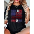 Born in the Land of Free American Flag T-Shirt - Walmart.com