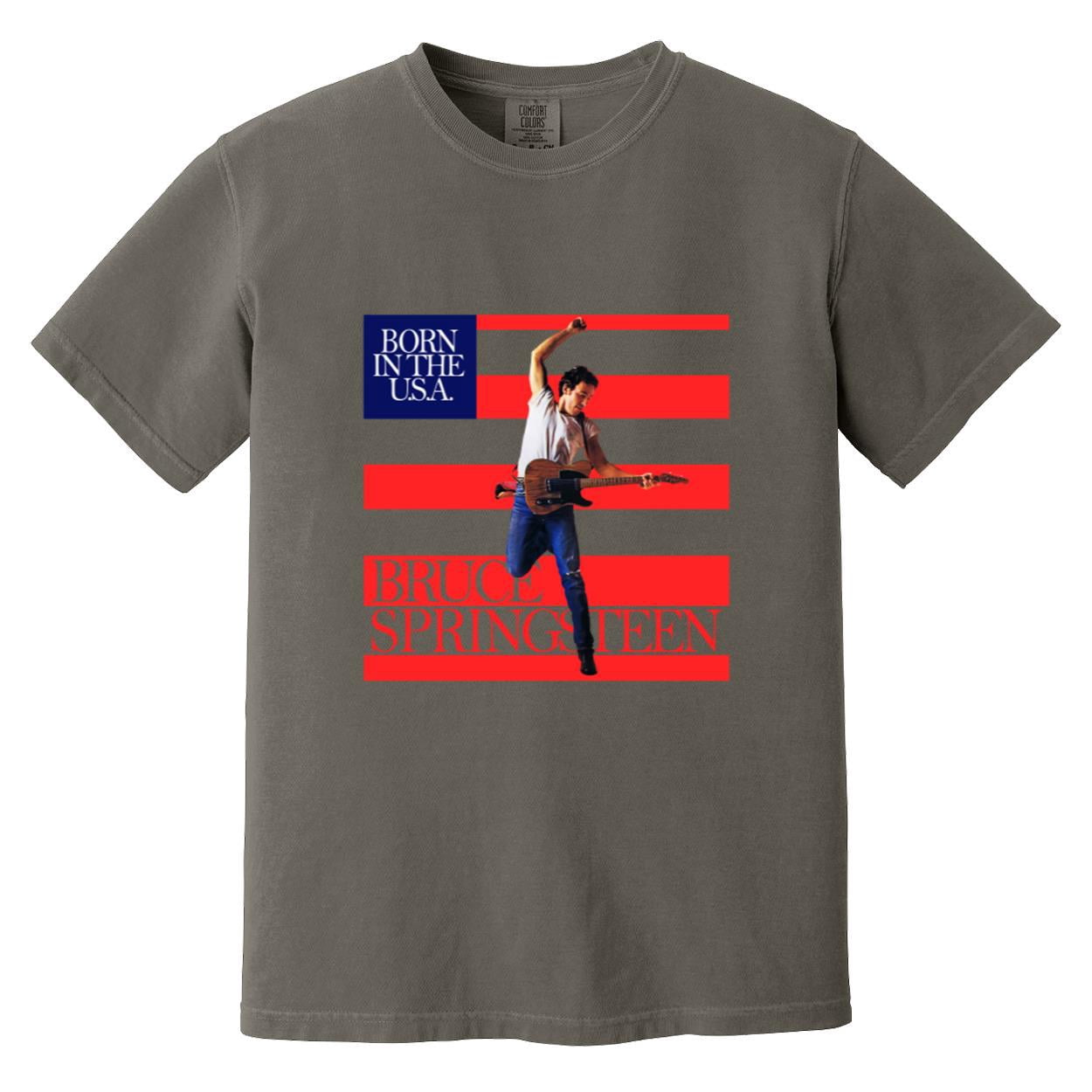 Born in the USA Bruce Springsteen Flag Art Tribute Graphic Comfort ...