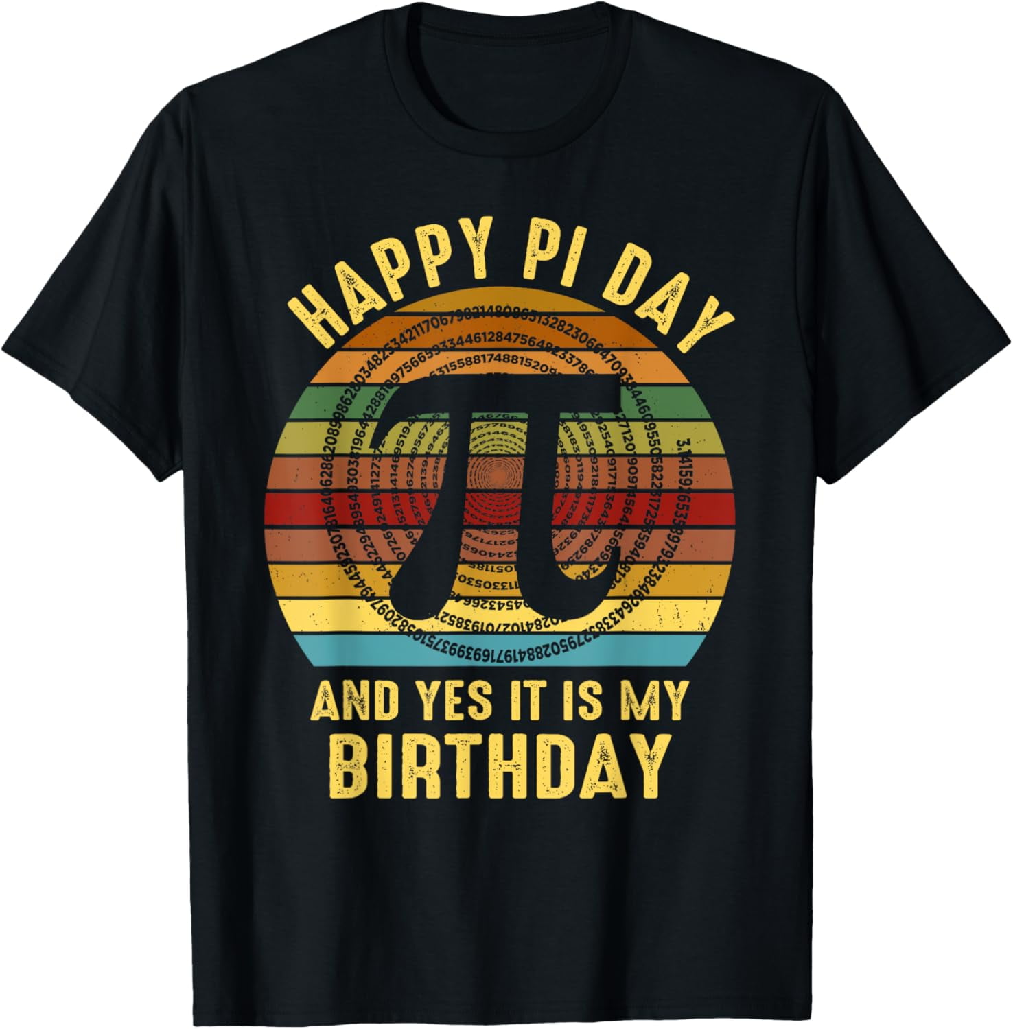 Born on Pi Day Birthday Decorations Happy 14 March 14th T-Shirt Casual ...