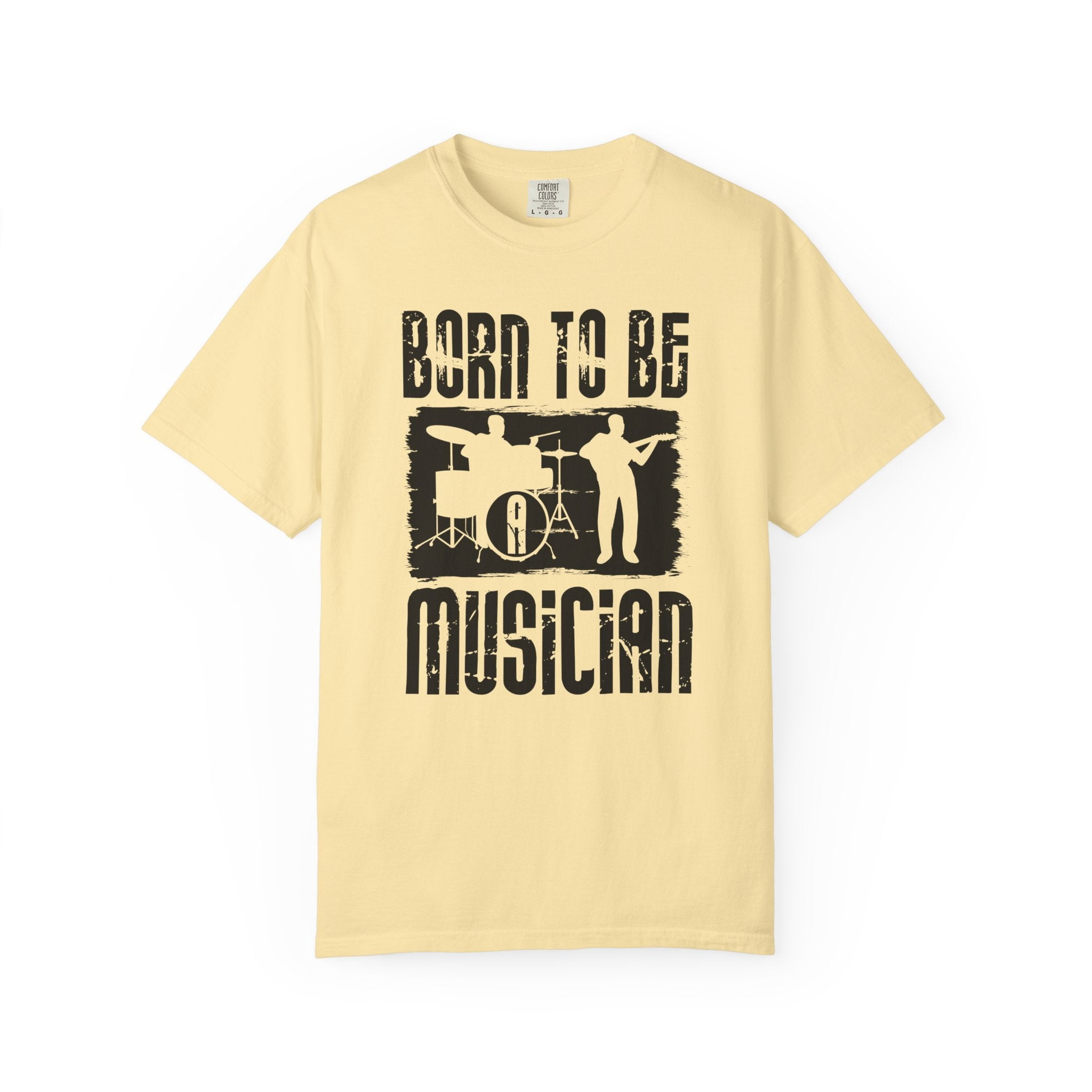 Born to Be Musician T-shirt Band Silhouette Drum Guitar Design Unisex ...
