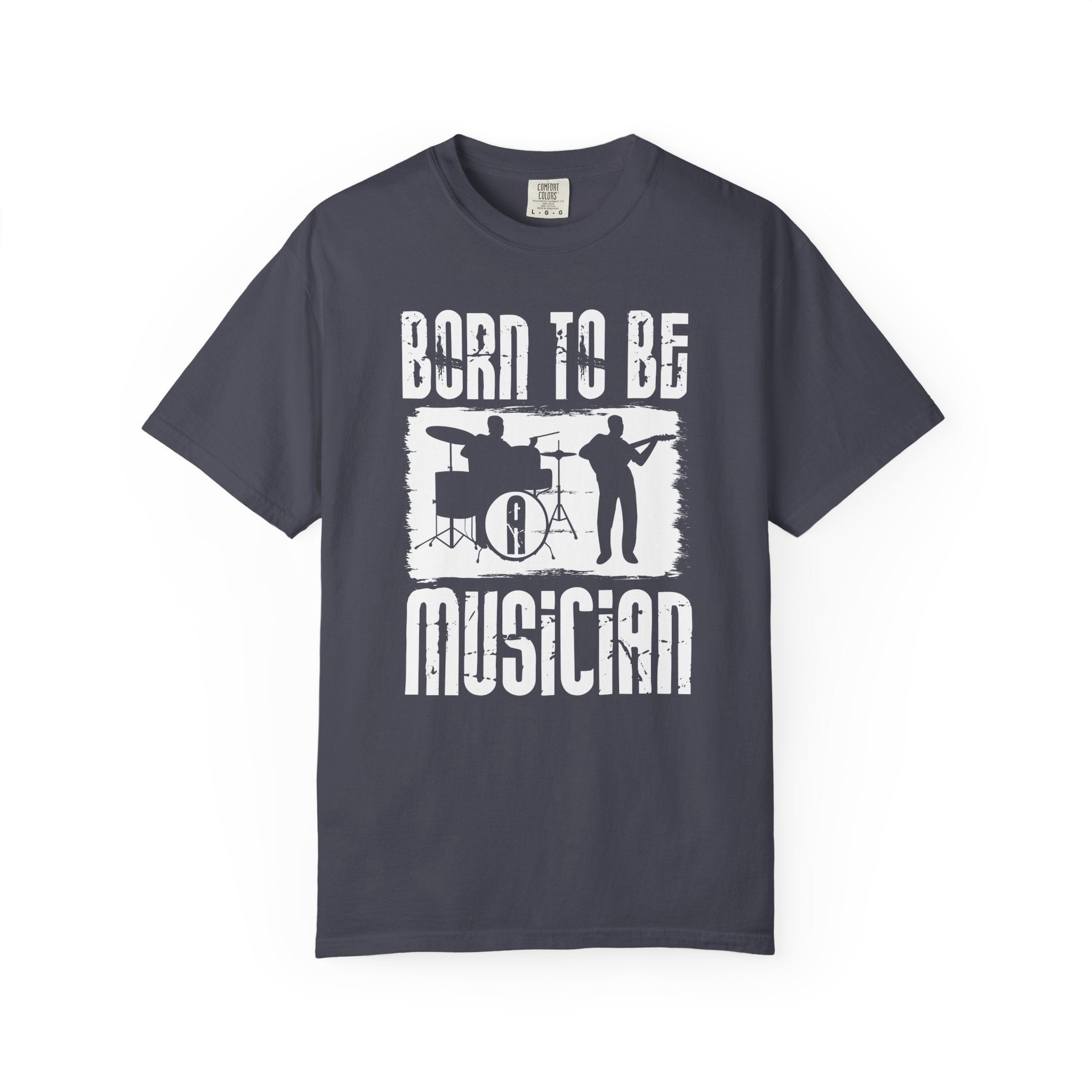 Born to Be Musician T-shirt Band Silhouette Drum Guitar Design Unisex ...