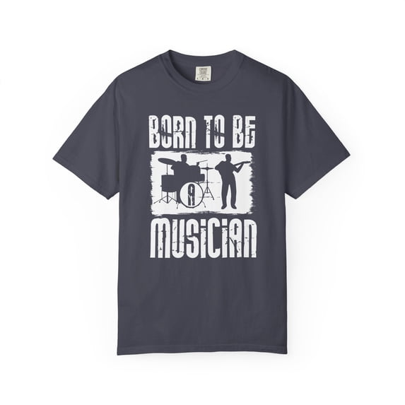 Born to Be Musician T-shirt Band Silhouette Drum Guitar Design Unisex ...