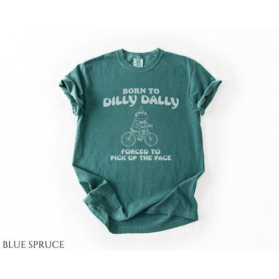 Born to Dilly Dally Cute Frog T-Shirt, 90s Y2K Retro Graphic Tee, Funny ...