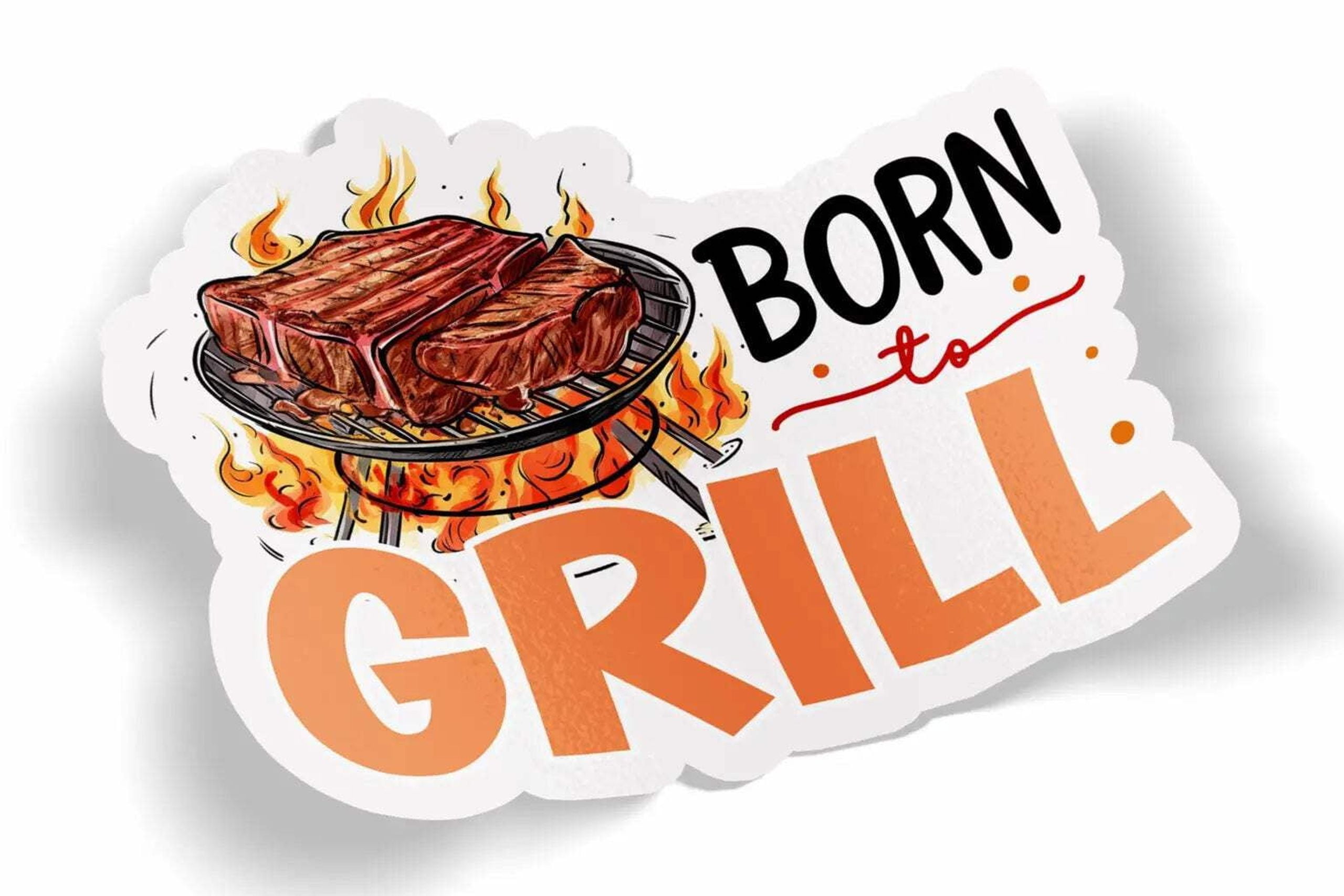 Born to Grill Waterproof Sticker - Walmart.com