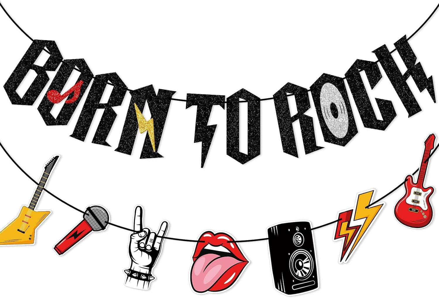 Born to Rock Banner for Rock Birthday Party, Rock and Roll Party ...