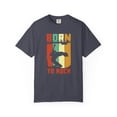 Born to Rock skateboard silhouette T-Shirt Vintage striped graphic ...