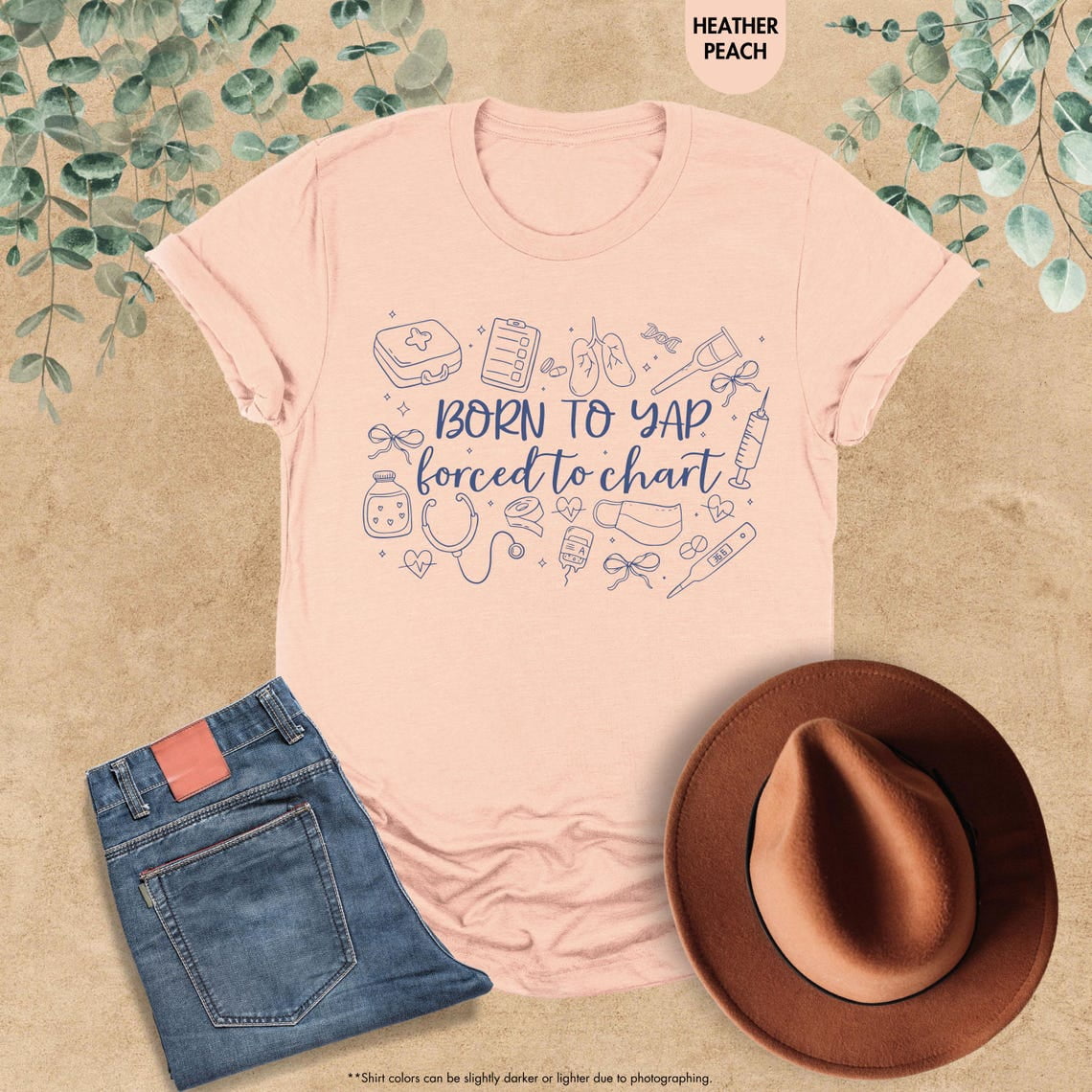 Born to Yap Forced to Chart Shirt, Nurse Shirt, RN Nurse Gift, Nurses Day Tee, Nurse ...