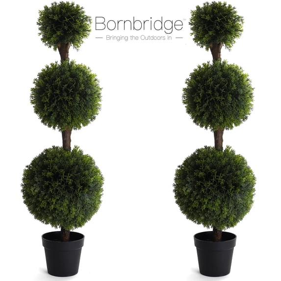 Bornbridge Artificial 4' Topiary Ball Tree - Cypress - 2 Pack - Walmart.com
